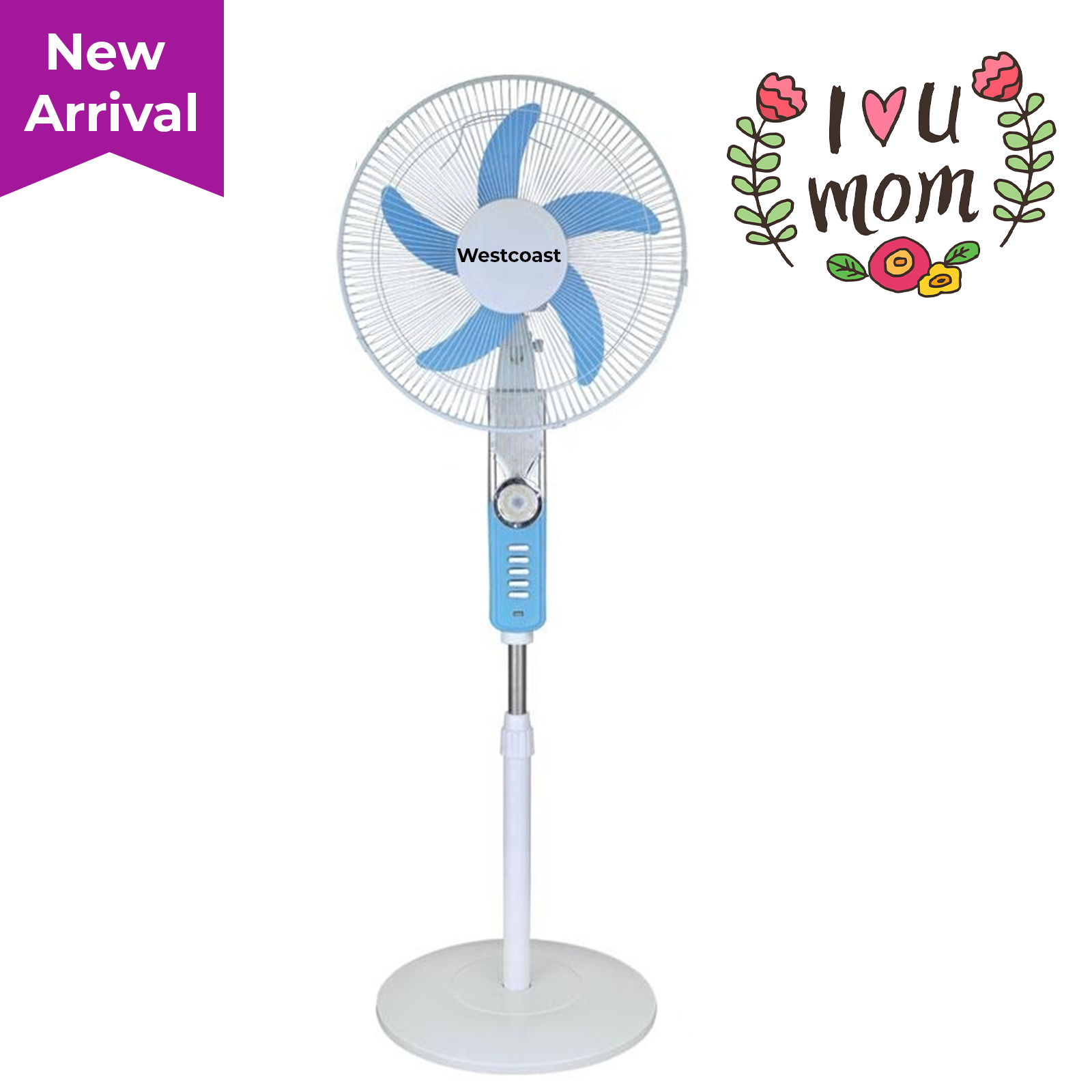 Solar Fan Rechargeable Westcoast 16" /8443 – Electro Haiti